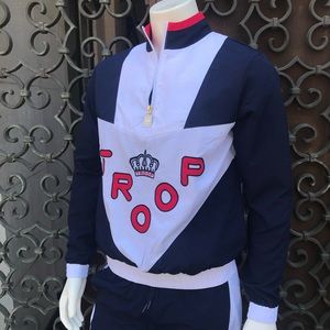 troop | Pants | Mens Troop Navy White Red Windbreaker Fashion Tracksuit ...